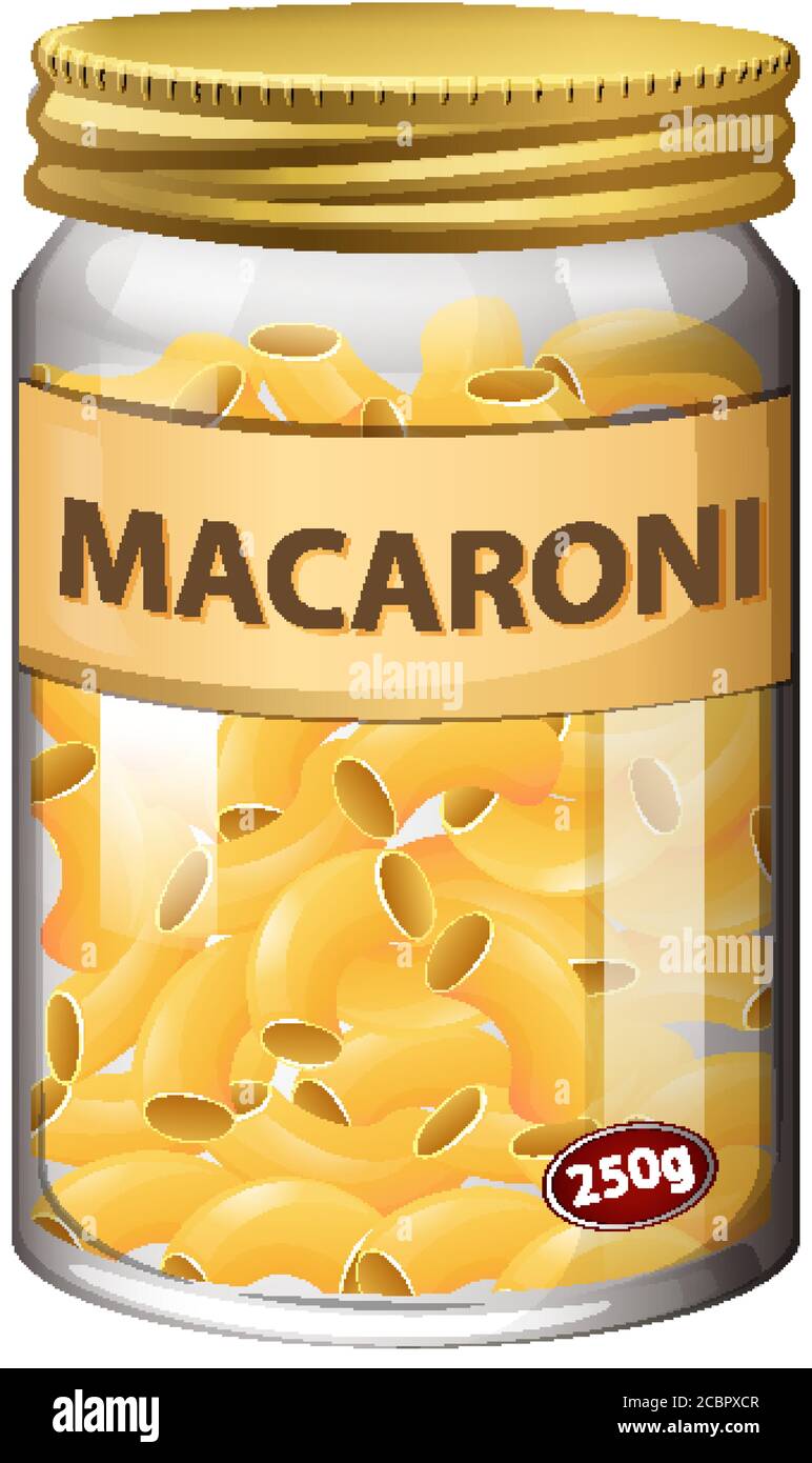 Pasta and glass jar Stock Vector Images - Alamy