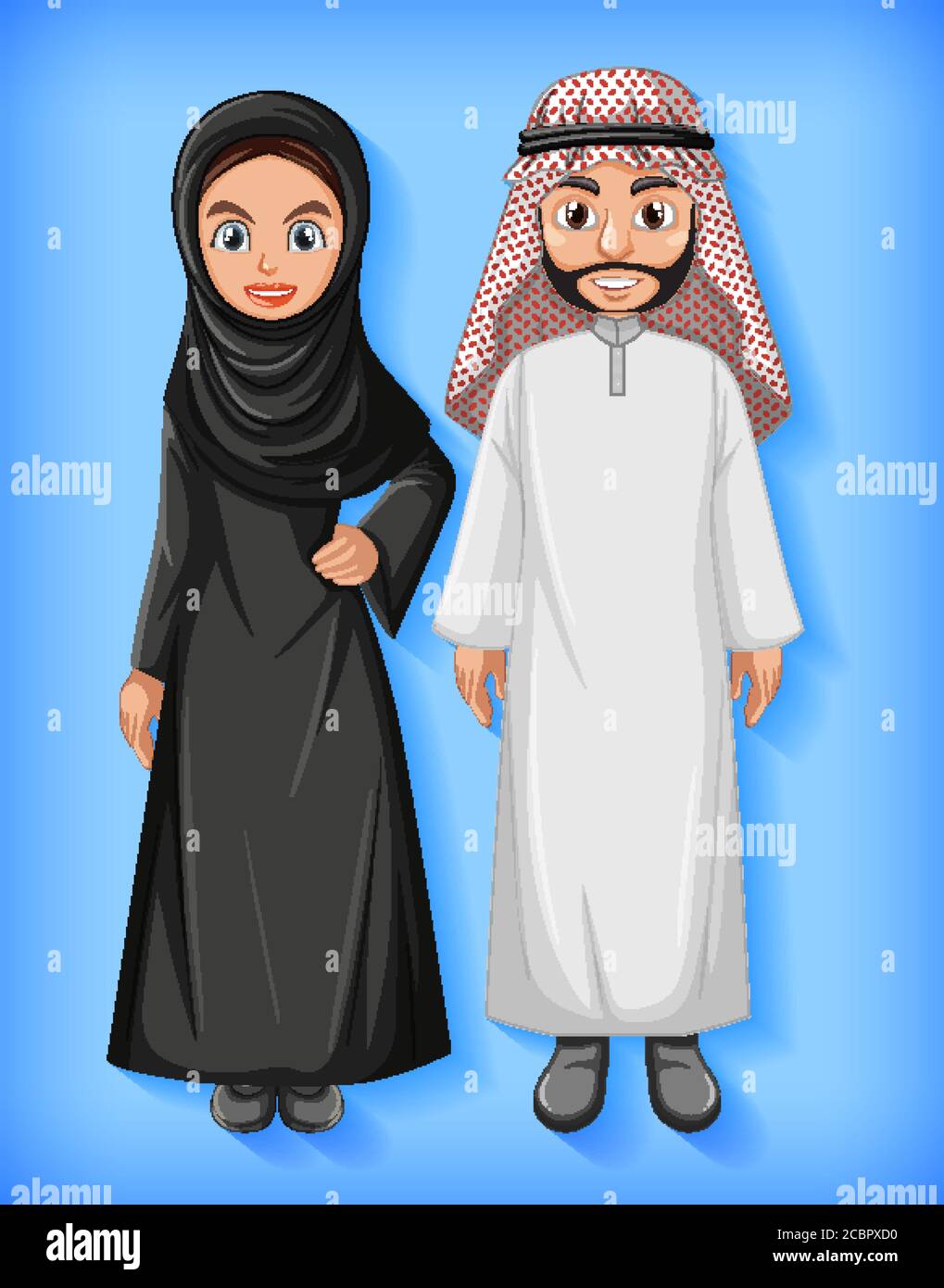 Muslim married couple Stock Vector Images - Alamy