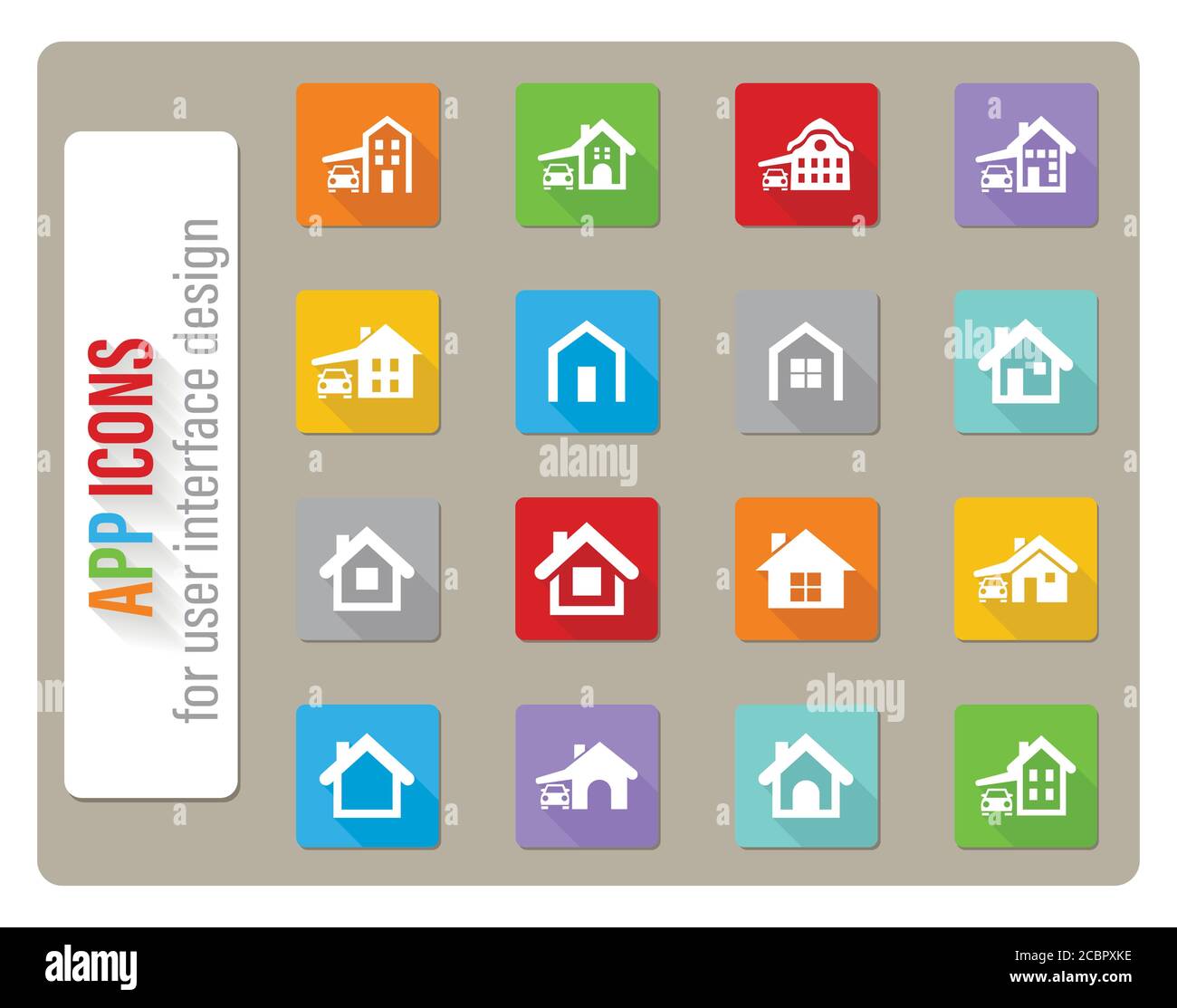 house type icon set Stock Vector Image & Art - Alamy