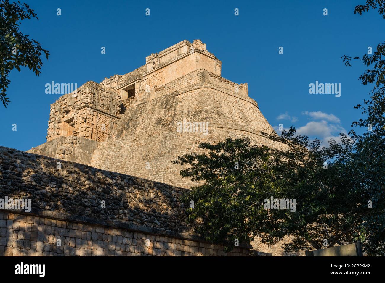 The west facade of the Pyramid of the Magician, also known as the ...