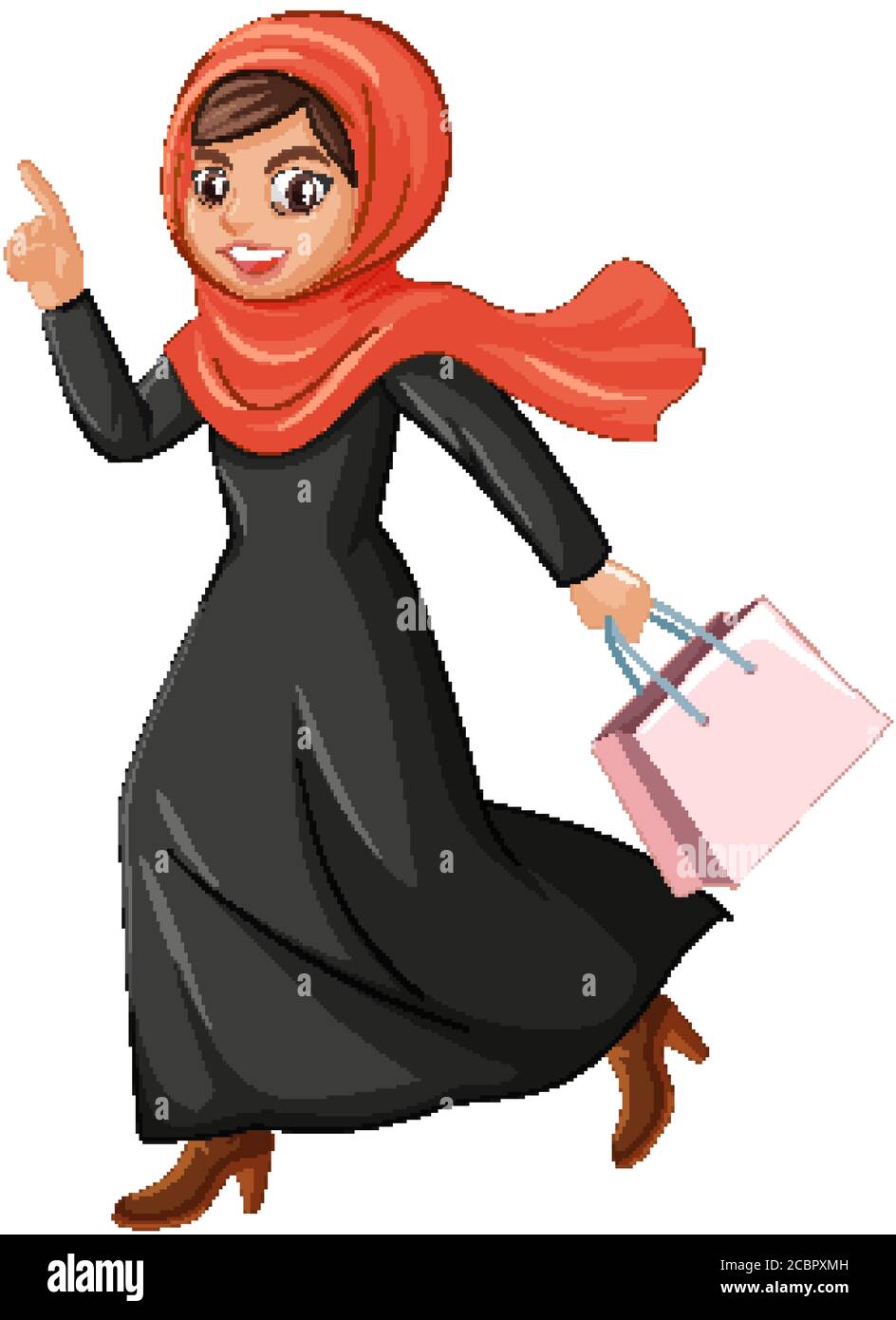 Cute muslim girl character illustration Stock Vector Image & Art - Alamy