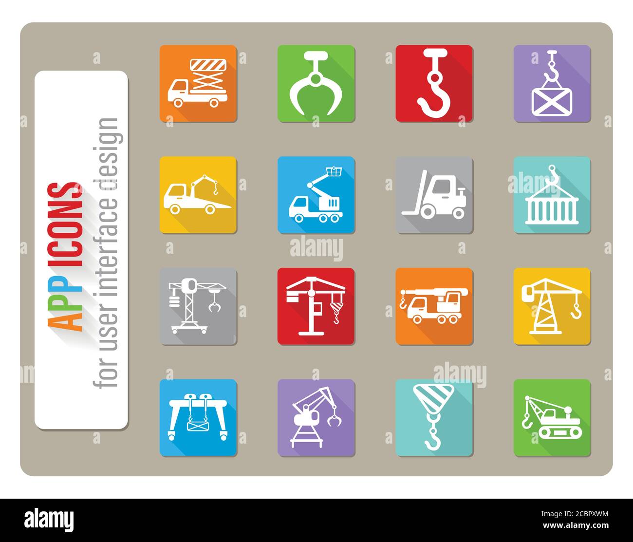 lifting machines icon set Stock Vector Image & Art - Alamy