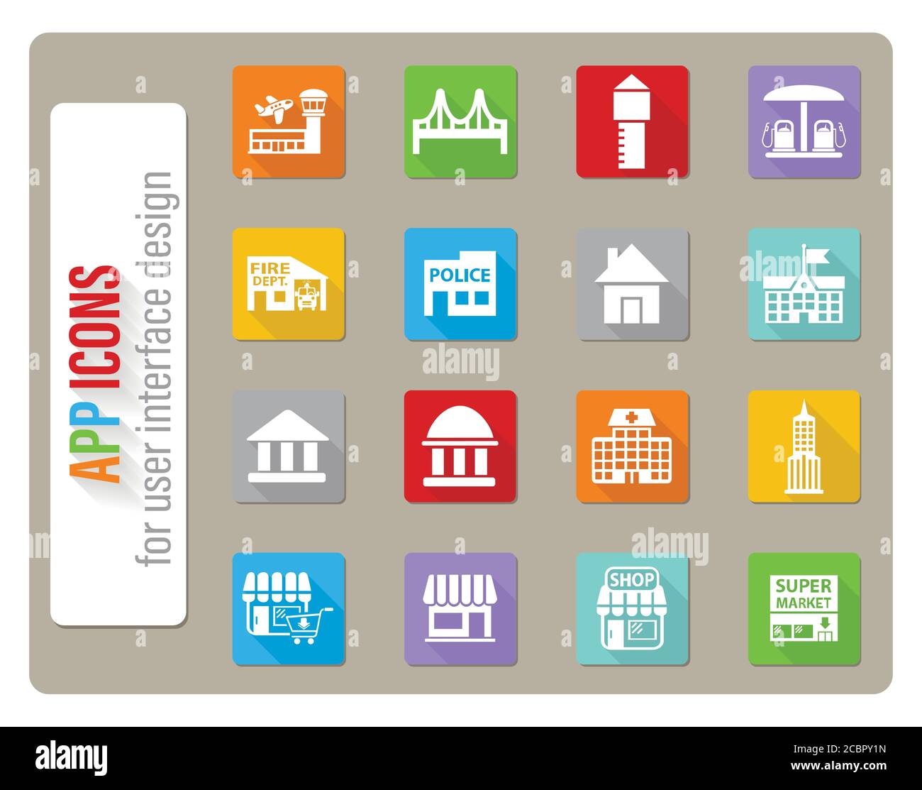 infrastructure icon set Stock Vector Image & Art - Alamy