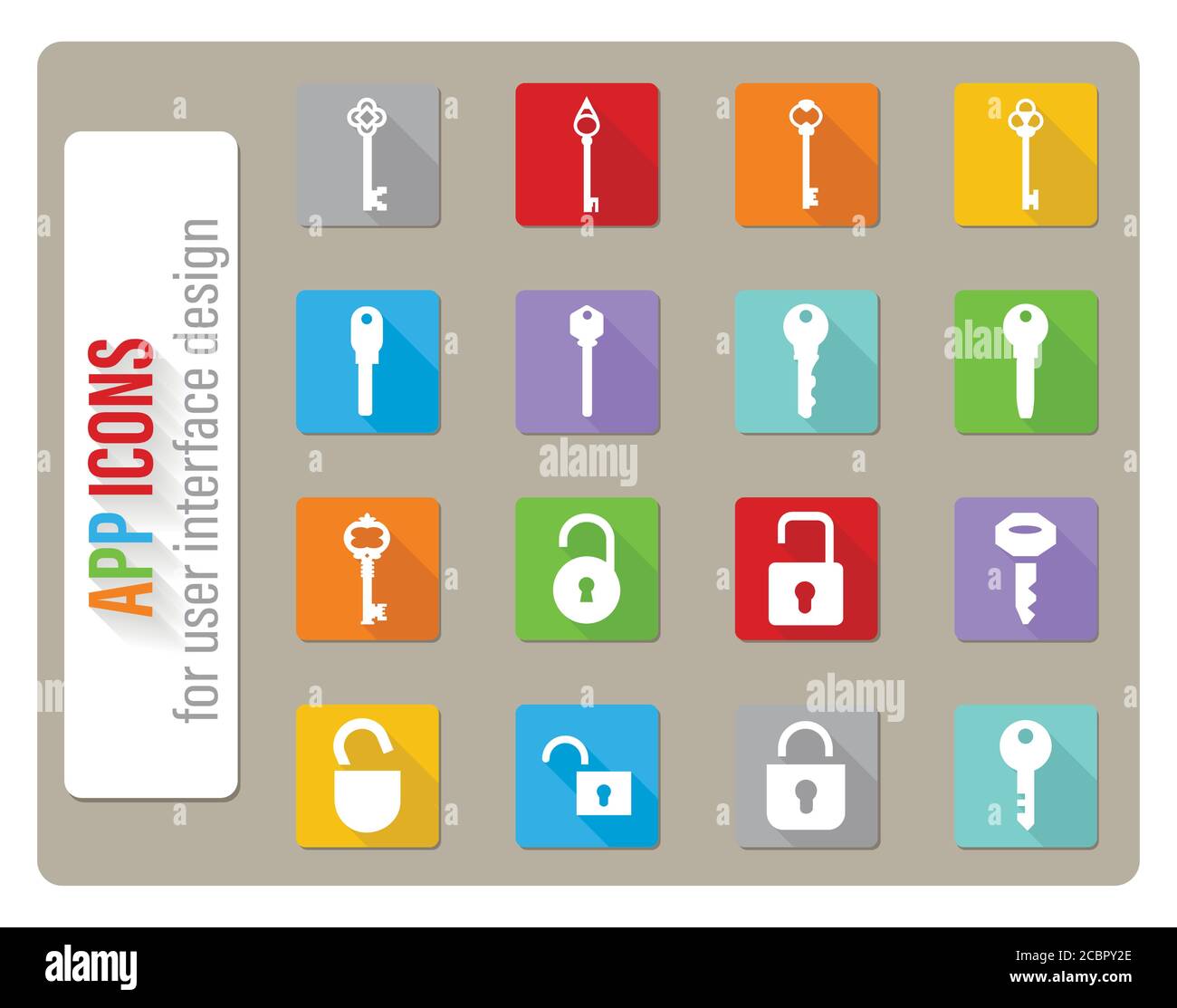 lock and key icon set Stock Vector Image & Art - Alamy