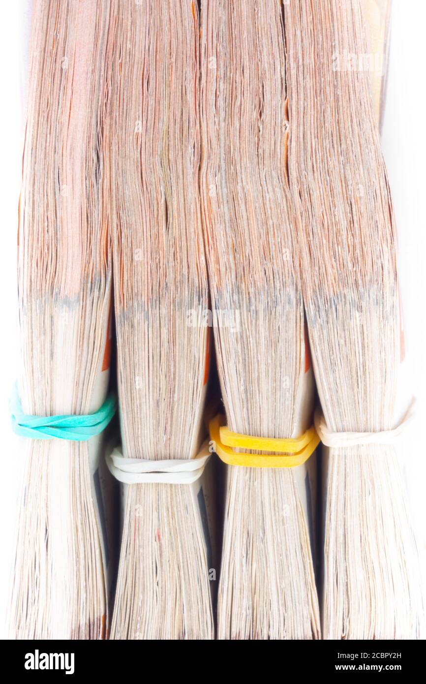 stack of euros banknotes, Money big wad packs Stock Photo - Alamy