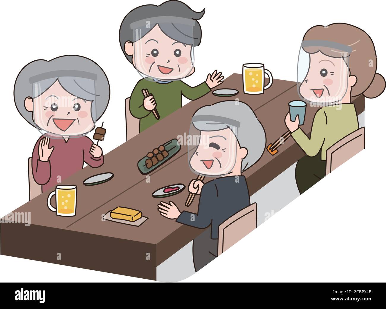 Restaurant group vector cartoon hi-res stock photography and images - Alamy