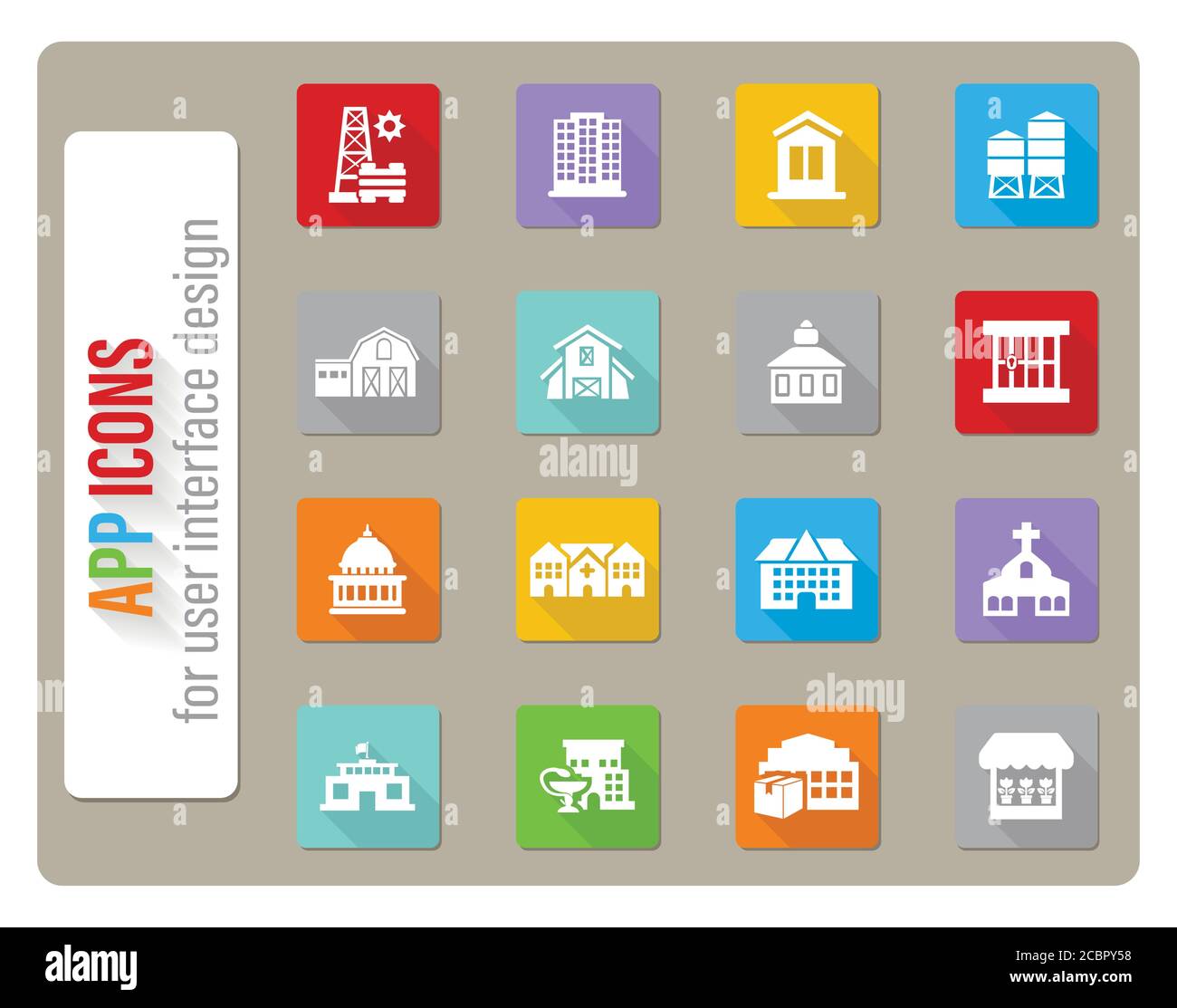 infrastructure icon set Stock Vector Image & Art - Alamy