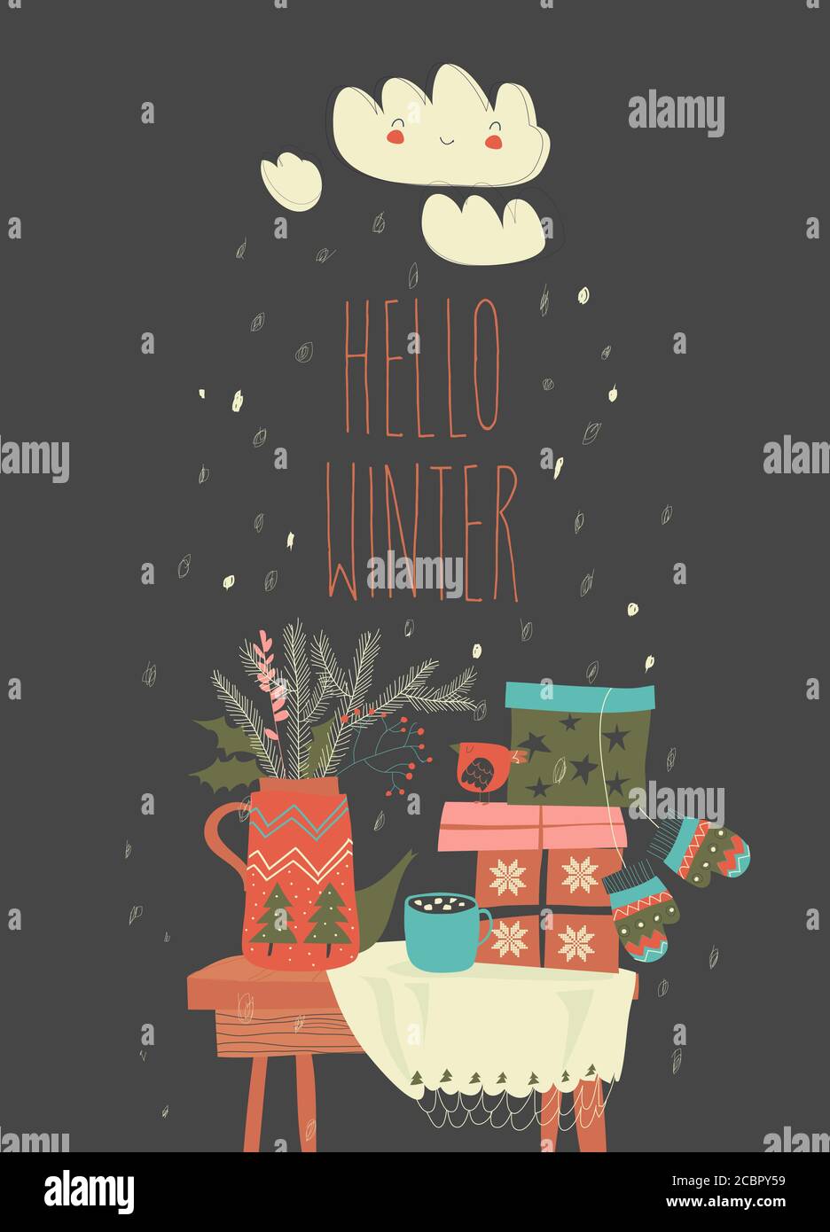 Snow and natural elements Stock Vector Images - Alamy