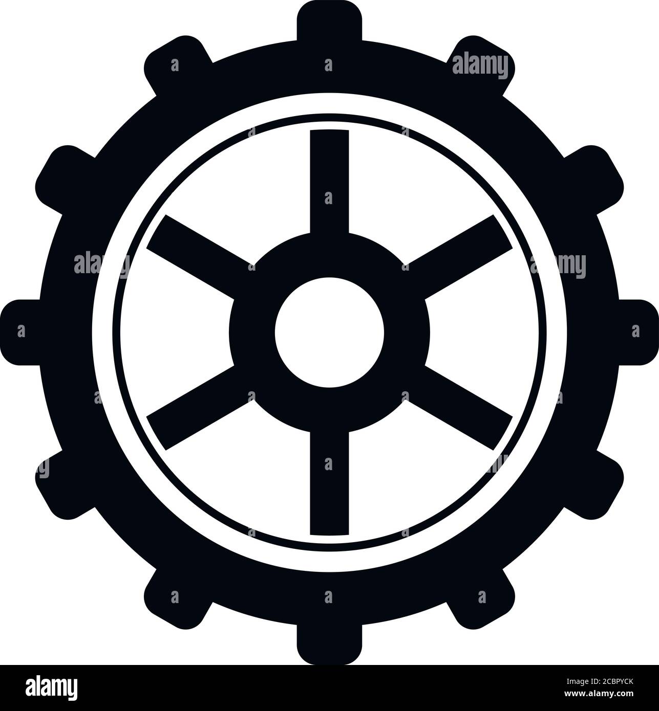 Watch cog wheel icon. Simple illustration of watch cog wheel vector ...