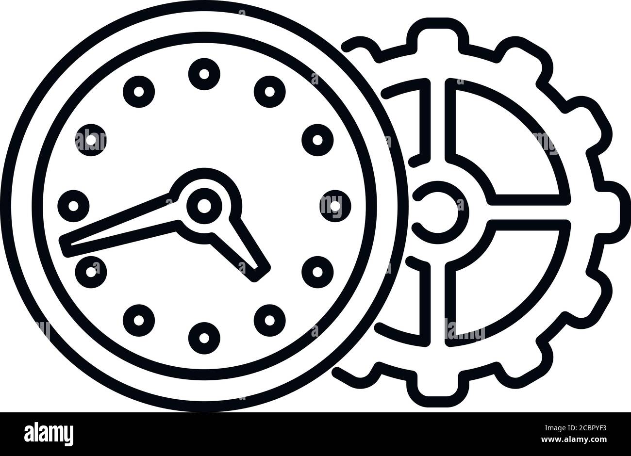 Wall clock repair icon. Outline wall clock repair vector icon for web ...