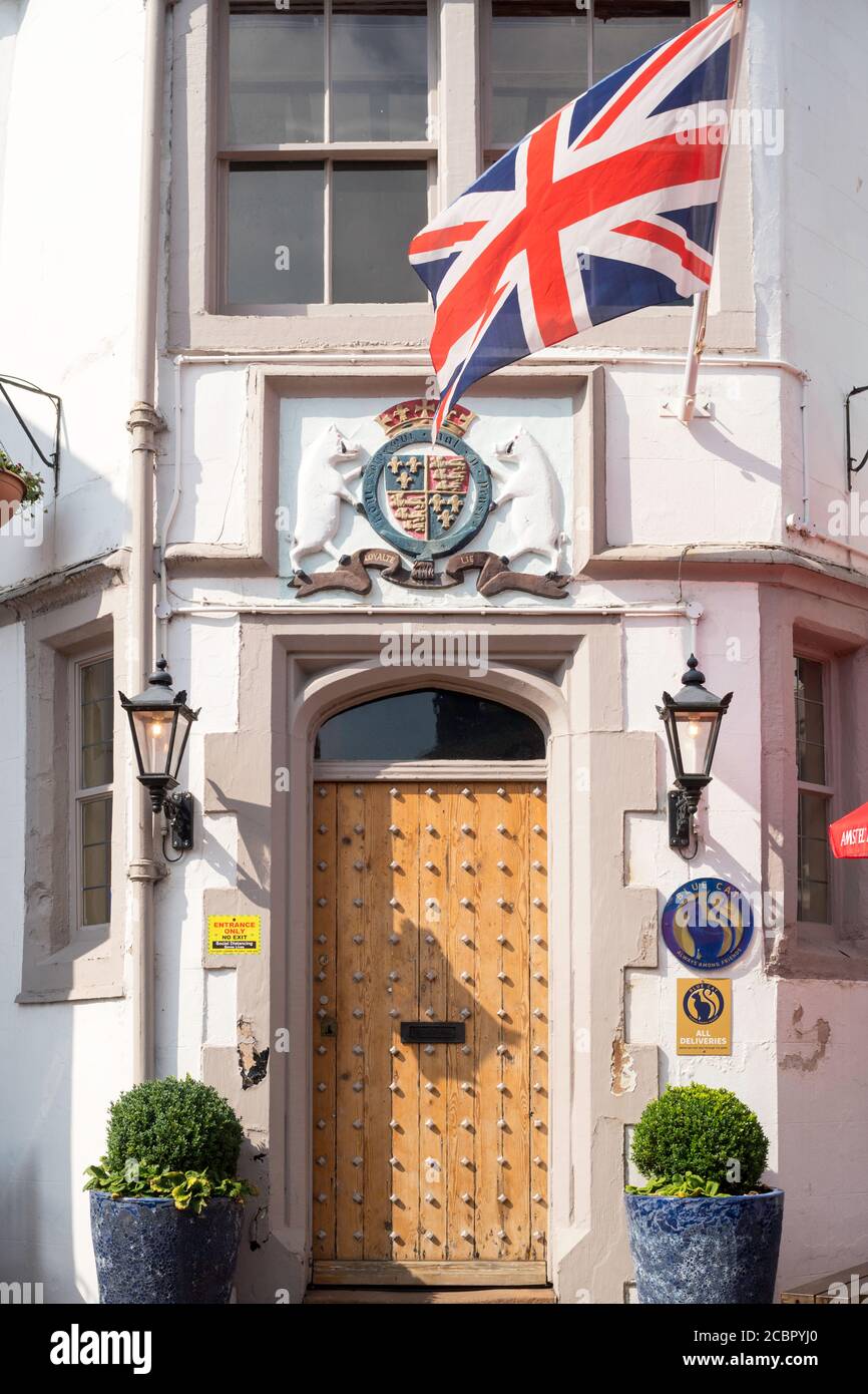 Enrtance to Dockray Hall, with King Richard's coat of arms above the ...