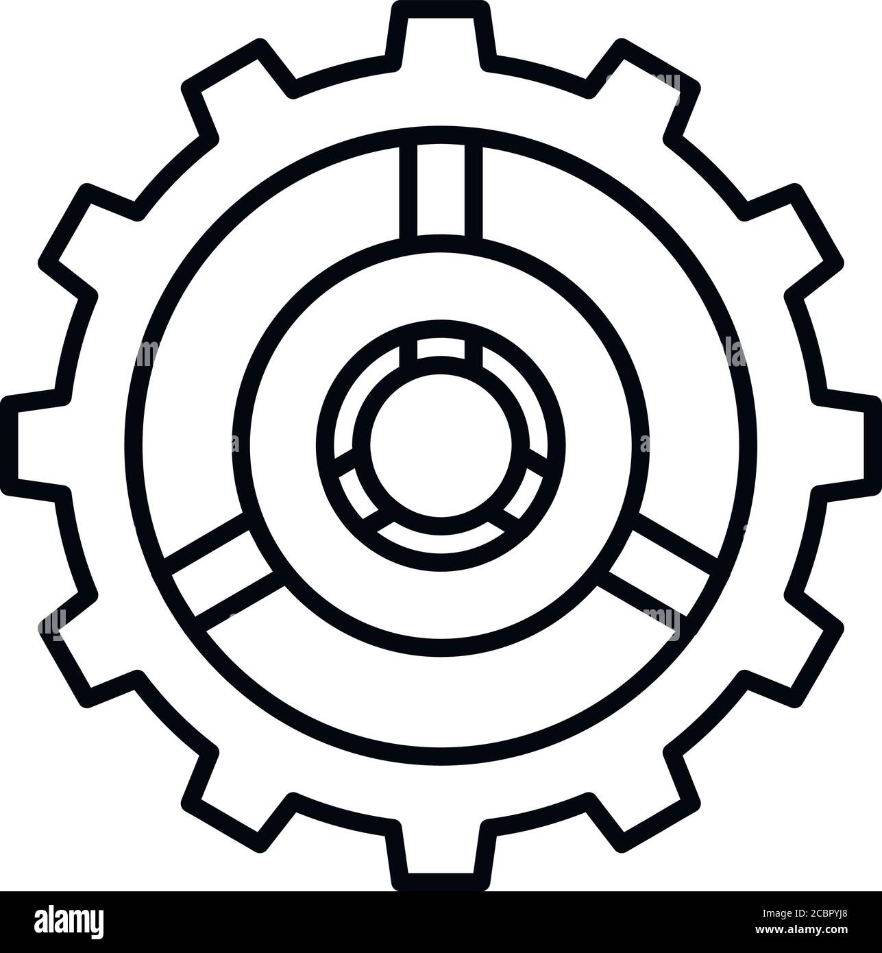 Watch cog wheel icon. Outline watch cog wheel vector icon for web ...