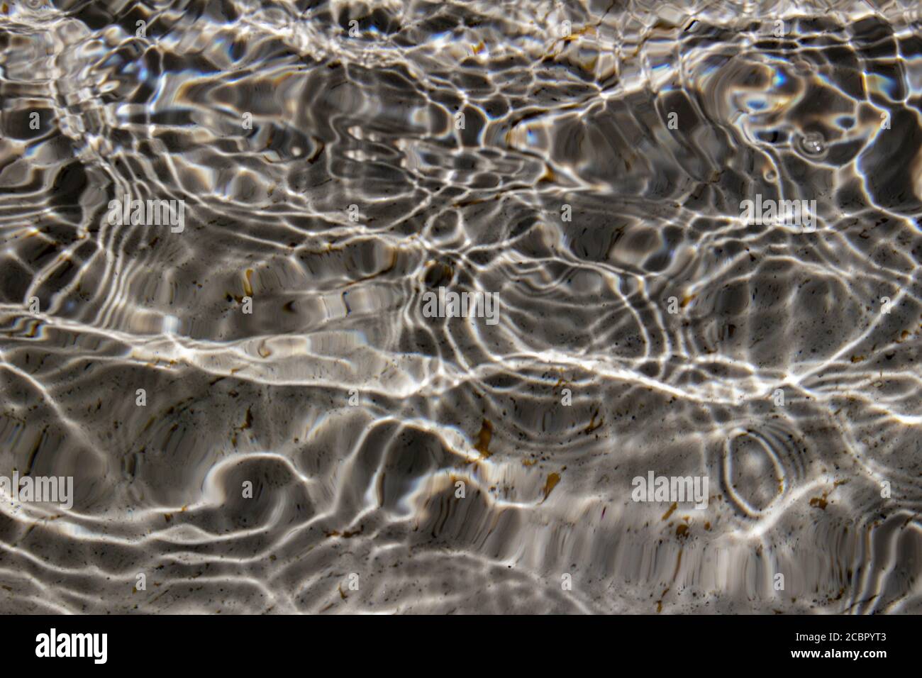 Photo of ripples of water shining in the sun as background material ...