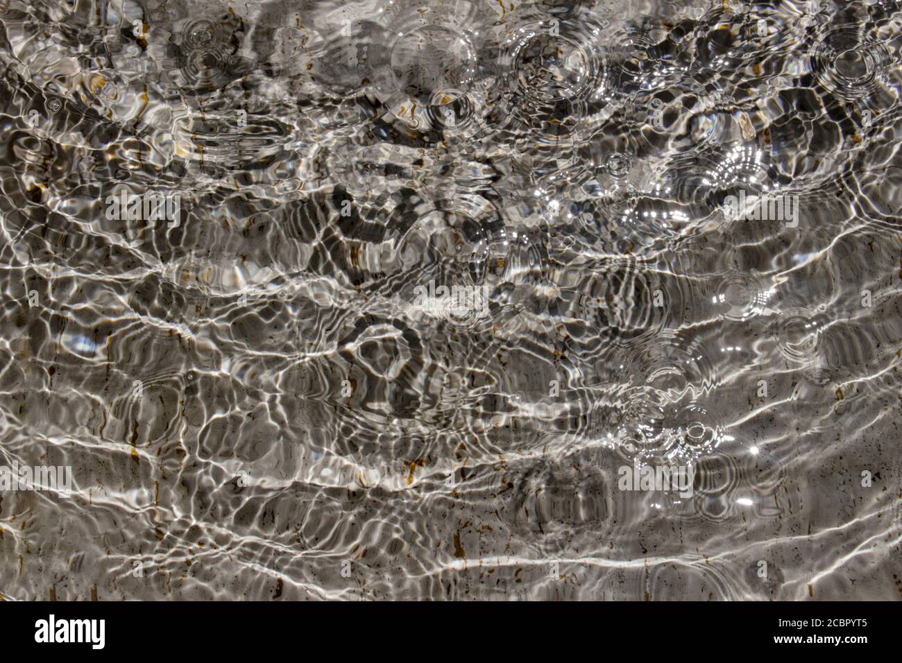 Photo of ripples of water shining in the sun as background material ...
