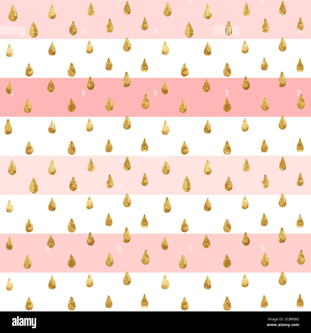 Gold glittering drops, hand-drawn with golden paint. Seamless vector ...