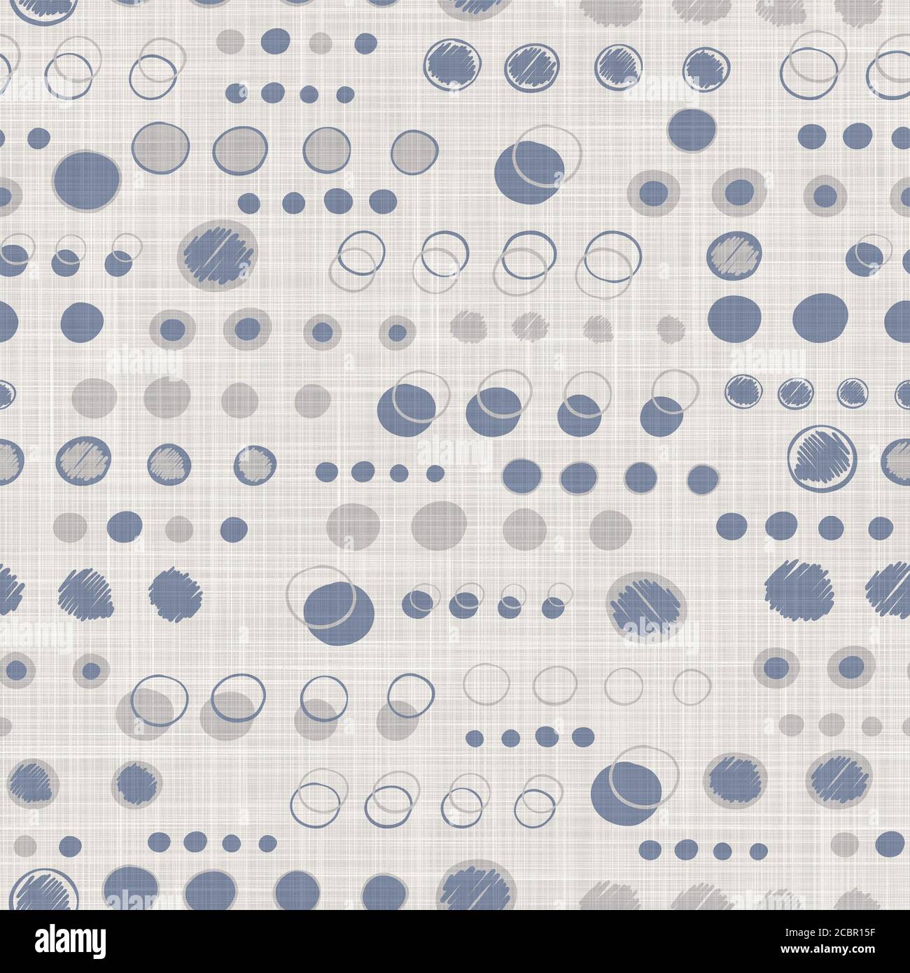 Seamless french farmhouse dotty linen pattern. Provence blue white ...