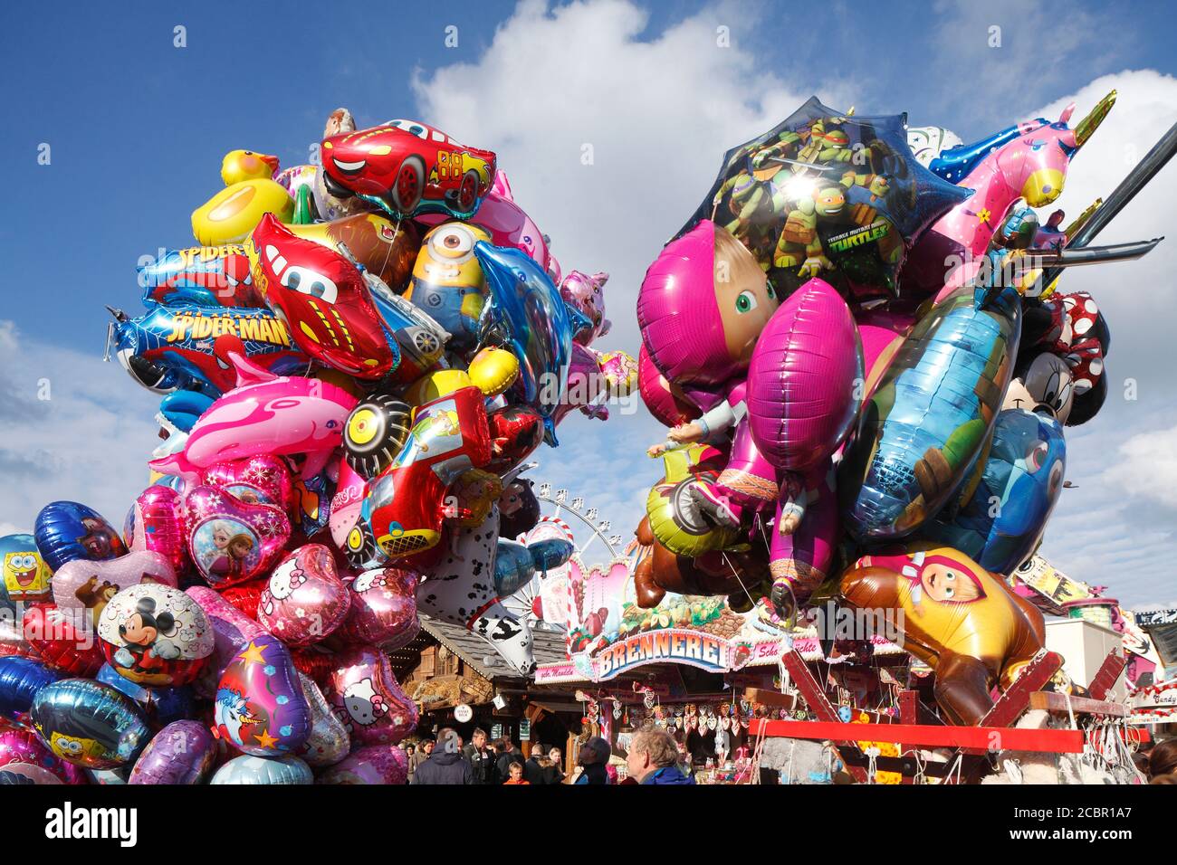 Colorful balloons at the Bremen Freimarkt , Bremen, Germany, Europe ...