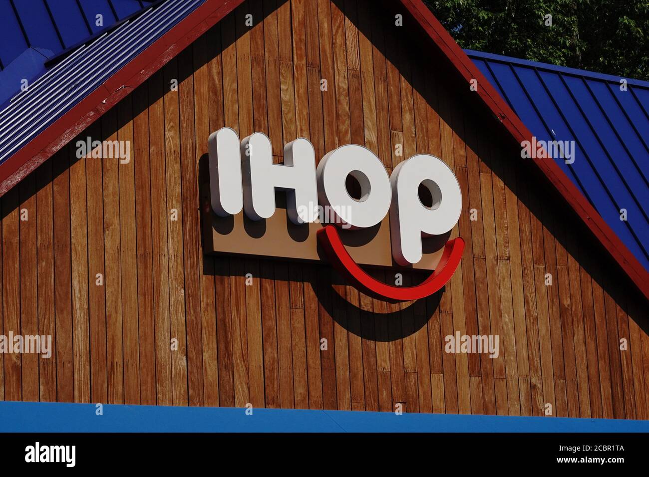 July 4, 2020, New York, United States: IHOP logo seen at one of their ...