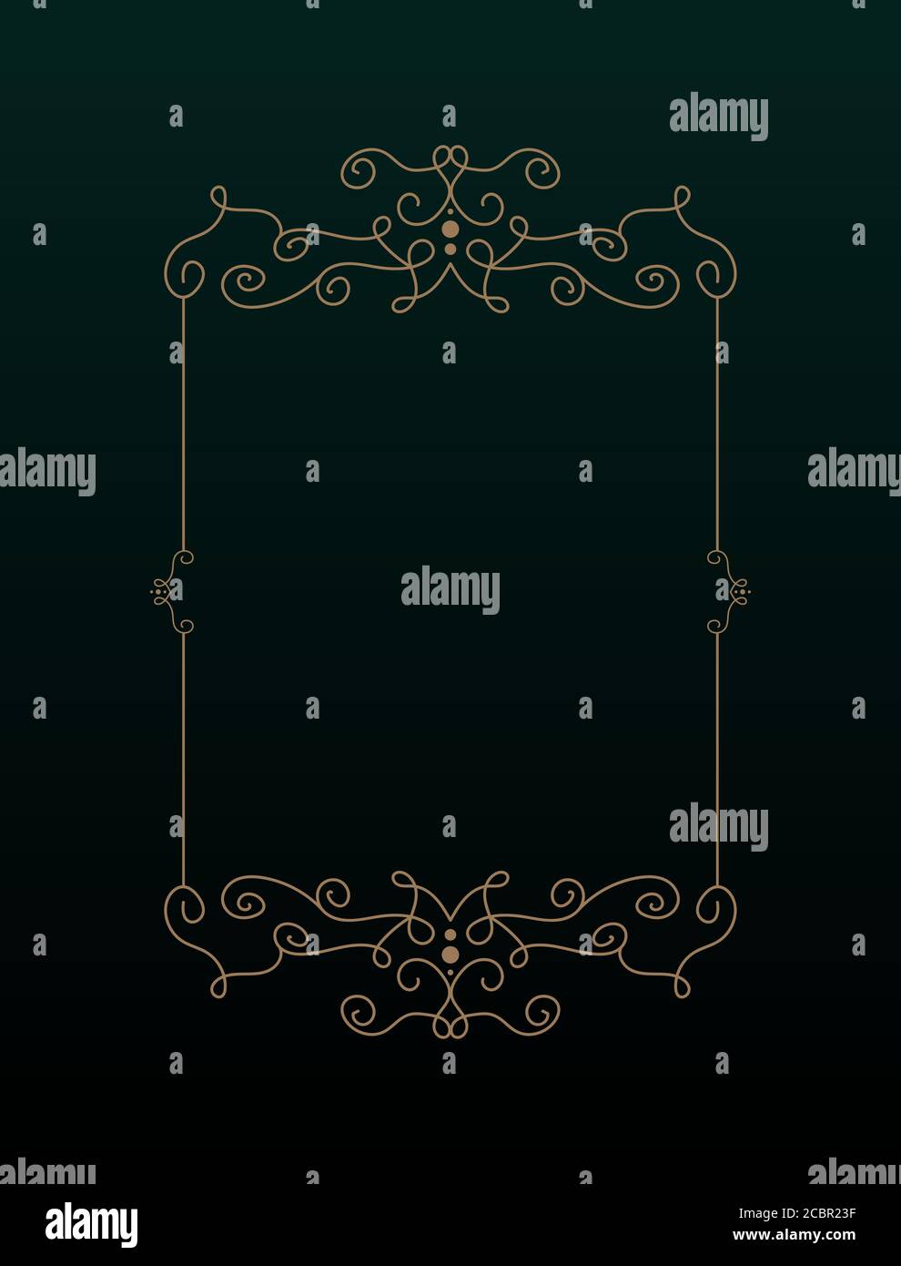 Rococo border hi-res stock photography and images - Alamy