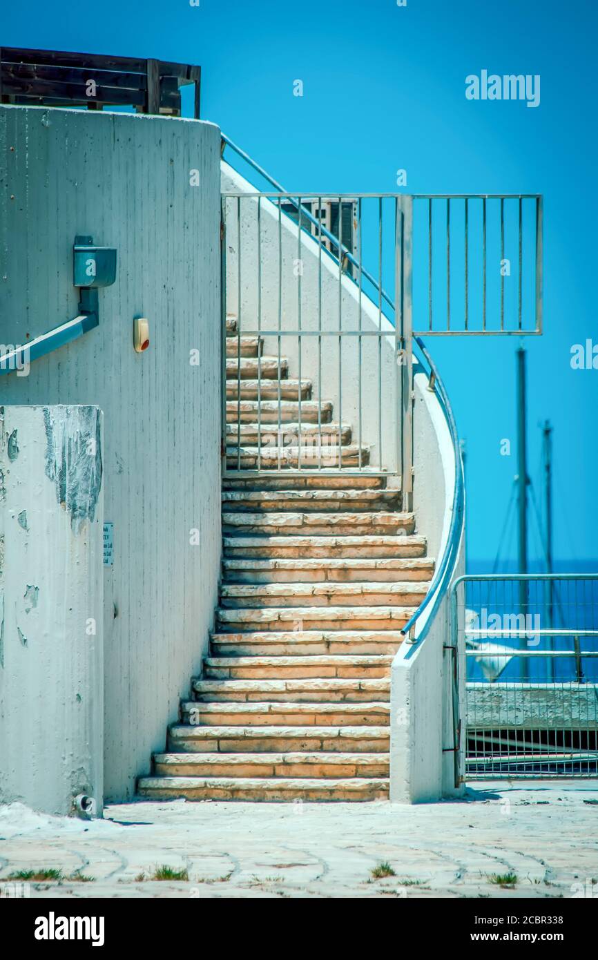 Curved stone stairs exterior hi-res stock photography and images - Alamy