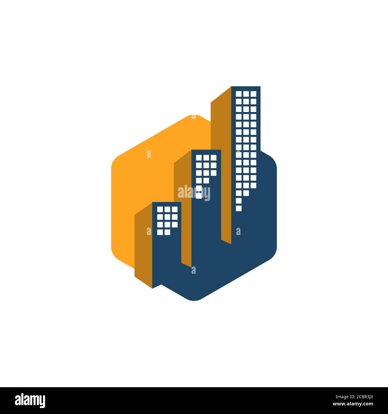 square colorful building logo design vector. symbol and icon of ...