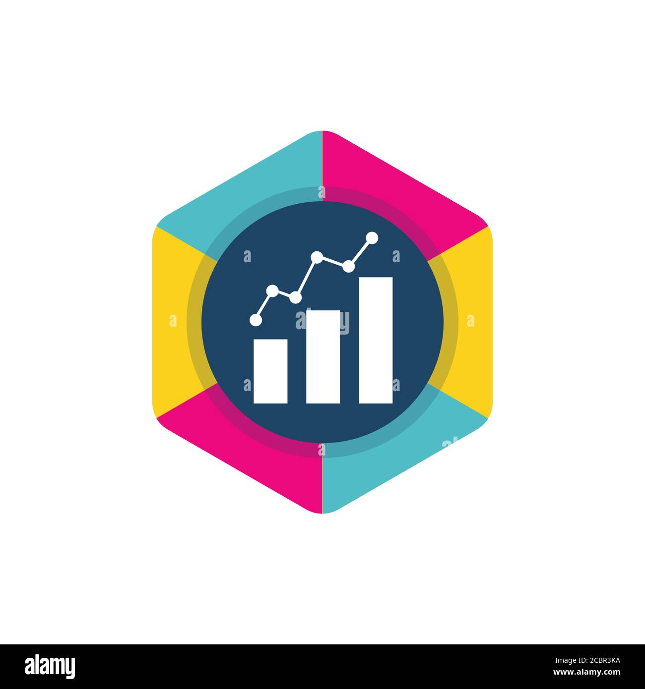 charts and graphs vector logo design. economic business chart sign ...