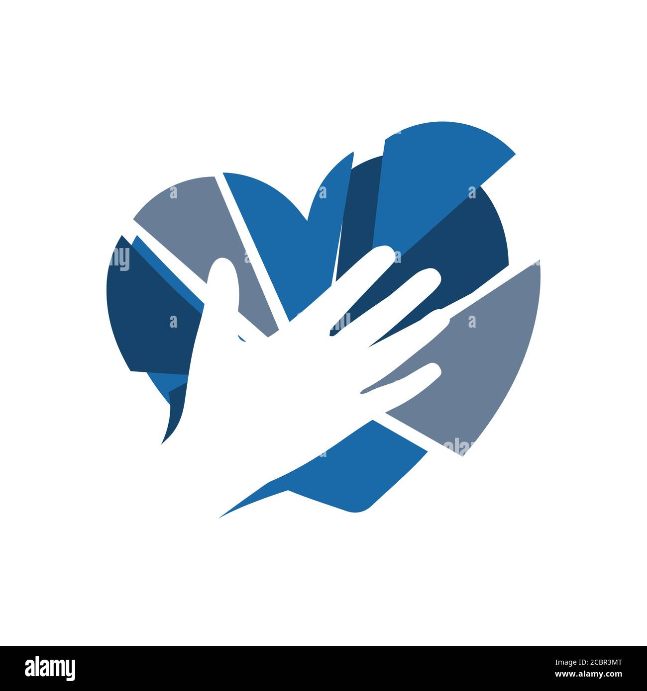 broken heart icon symbol. sign of heartbreak , heart crushed into the ...