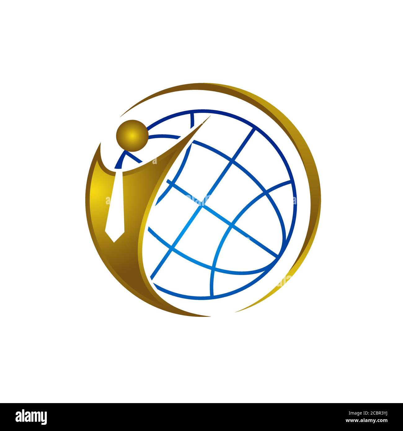 job recruitment logo vector. global abstract businessman graphic design ...