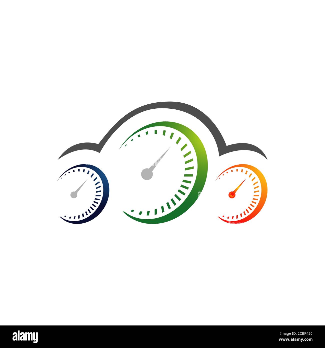 speed up speedometer gauge logo design vector illustrations Stock ...