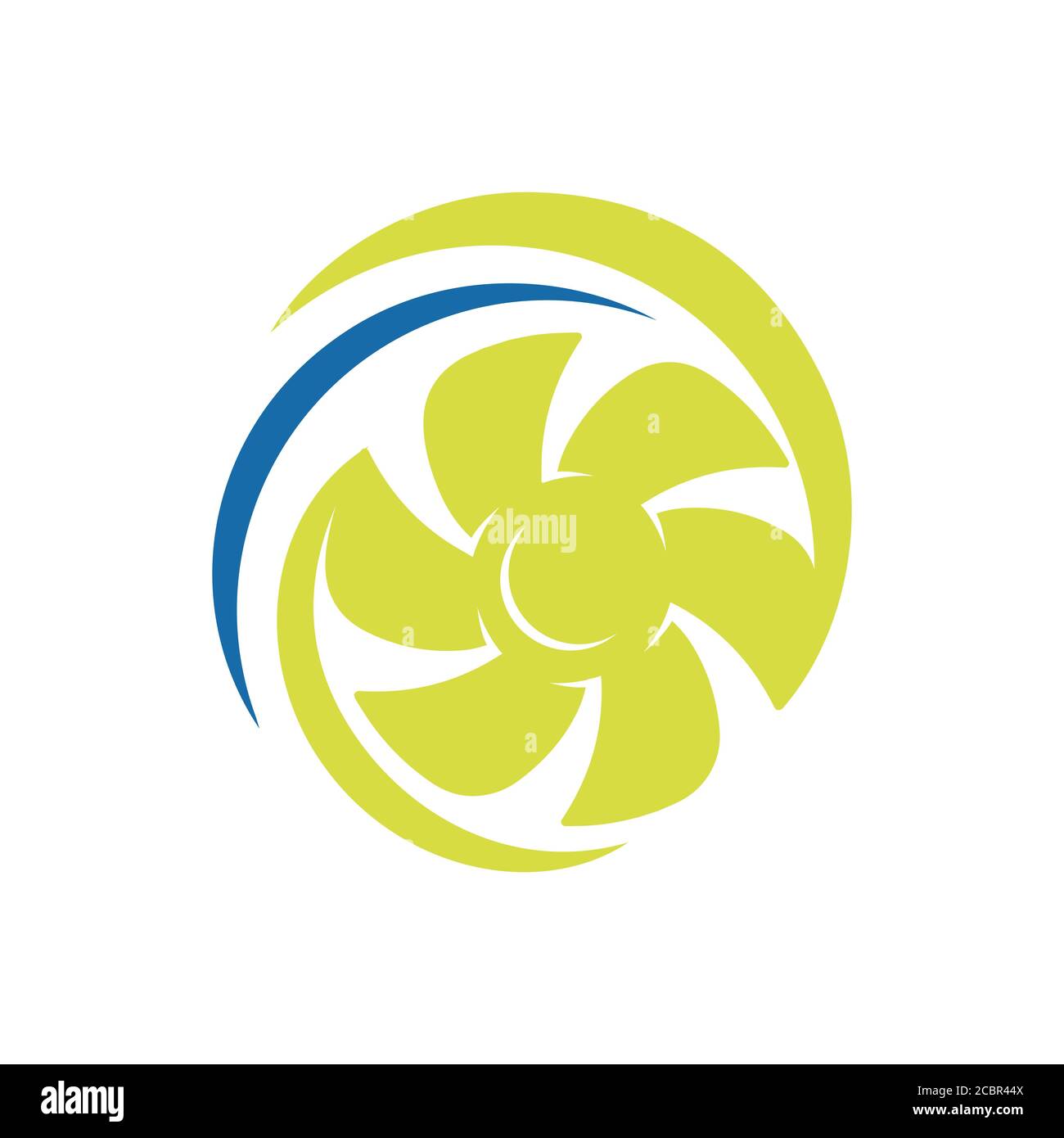 rotation of water wind spinning turbine logo design vector ...