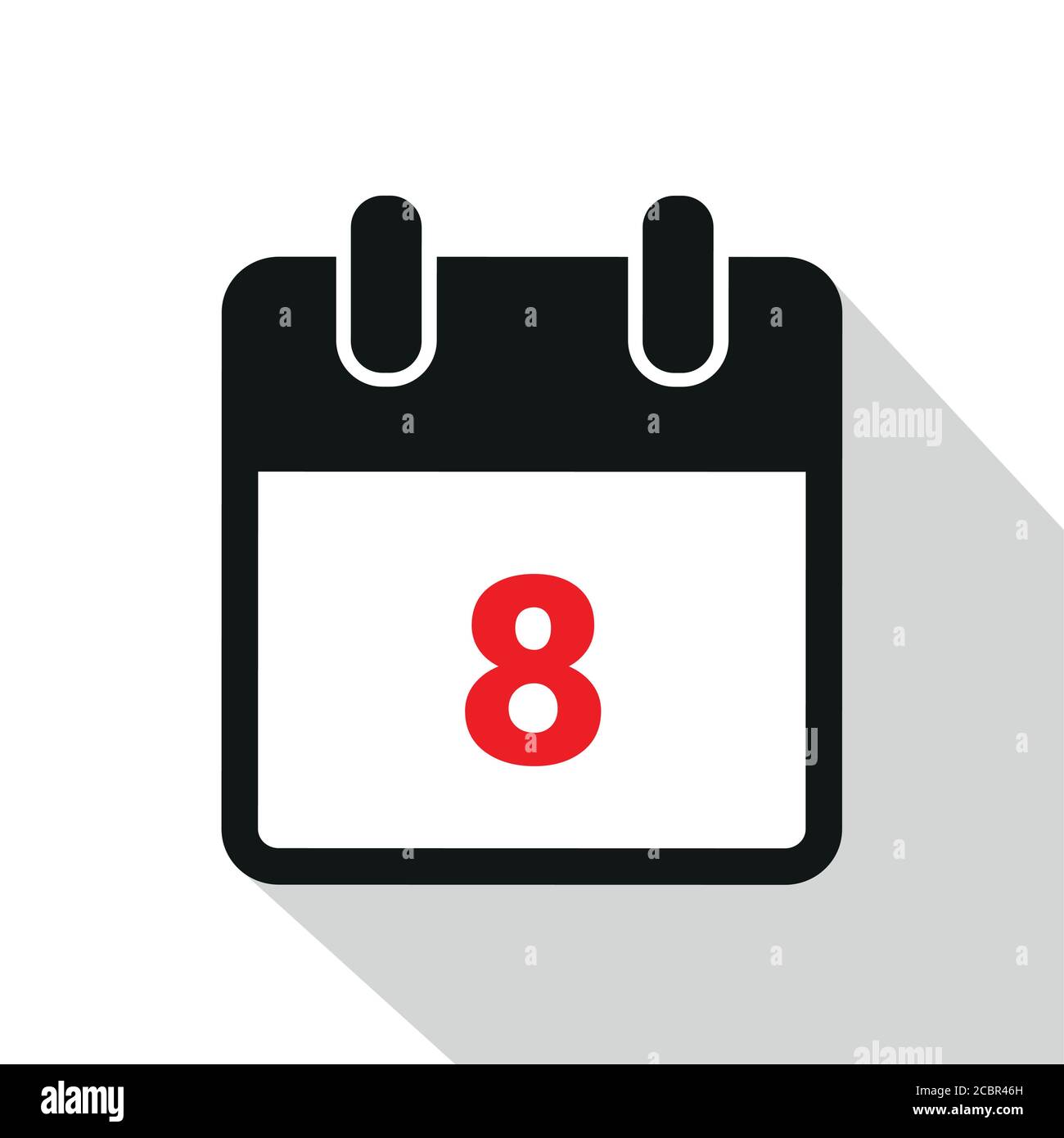 simple calendar icon 8 on white background vector illustration EPS10 ...