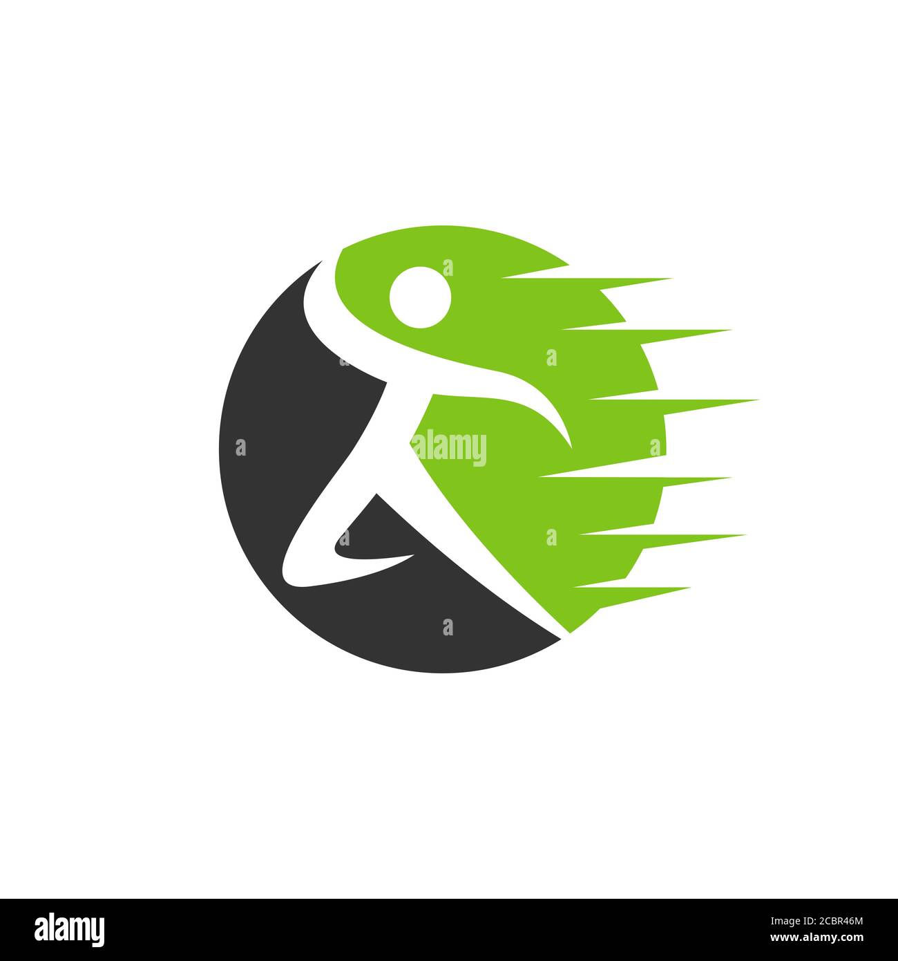 abstract running man logo design vector elements illustrations Stock ...