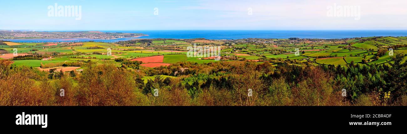 Exe estuary viewed from Haldon Hill in South Devon Stock Photo - Alamy