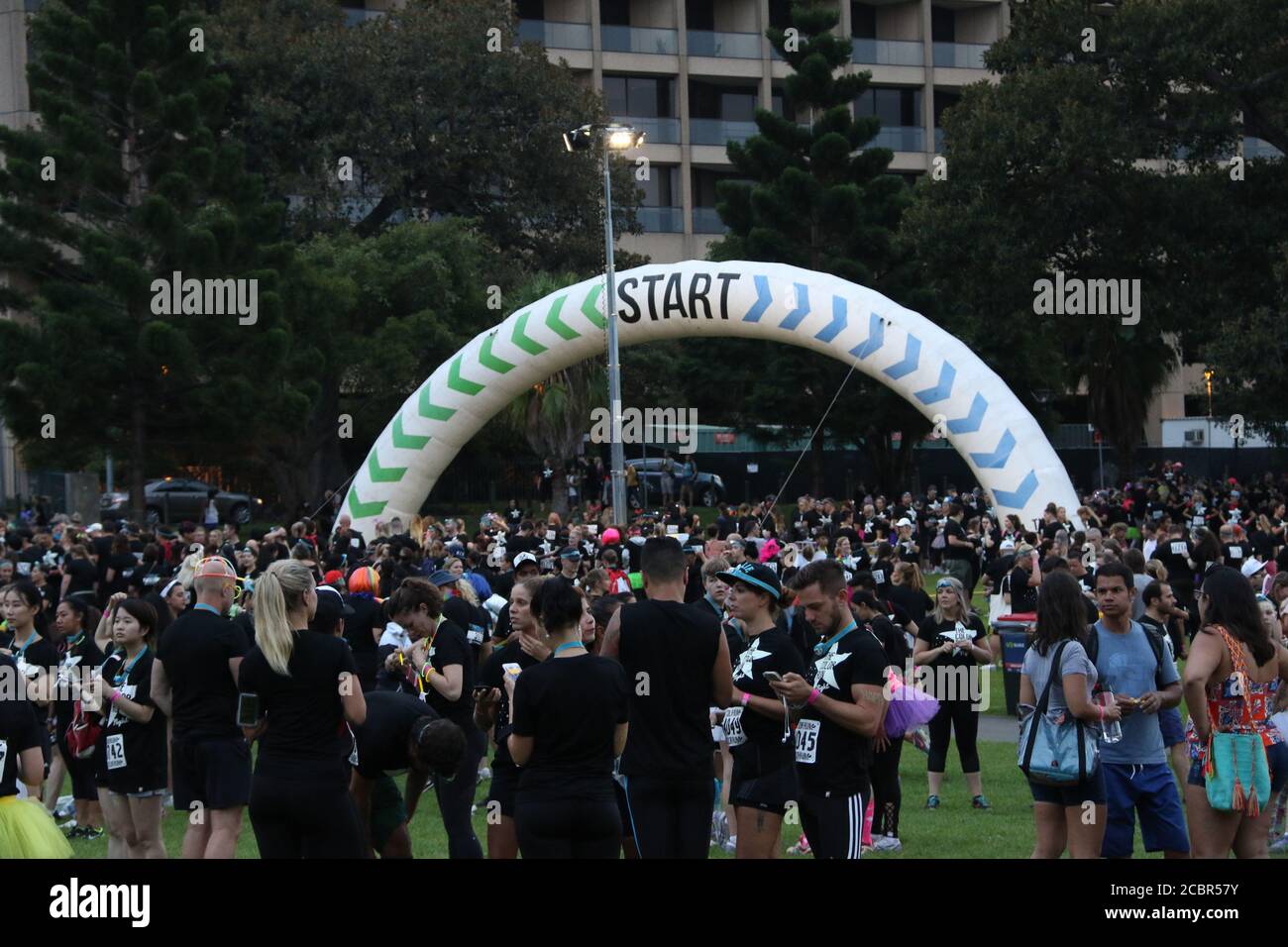 The Color Run Night in Sydney, NSW, Australia Stock Photo - Alamy