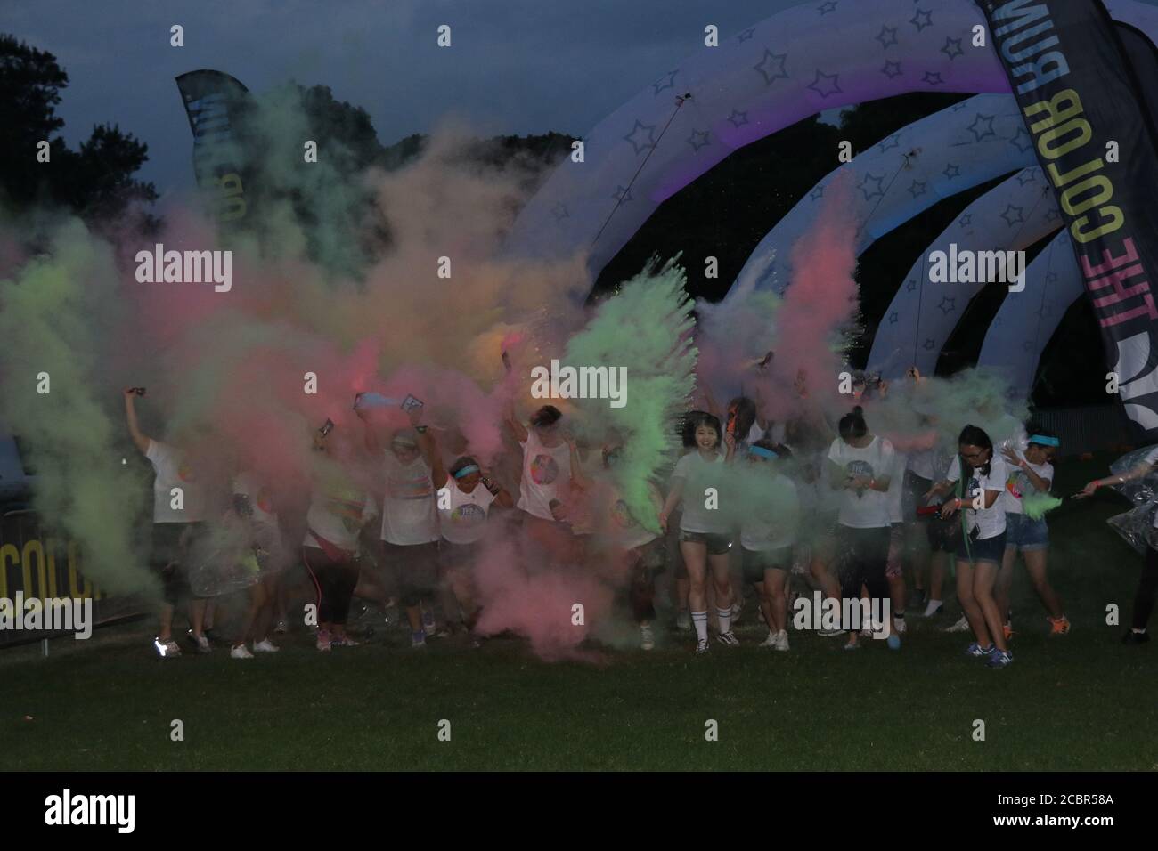 The Color Run Night in Sydney, NSW, Australia Stock Photo - Alamy