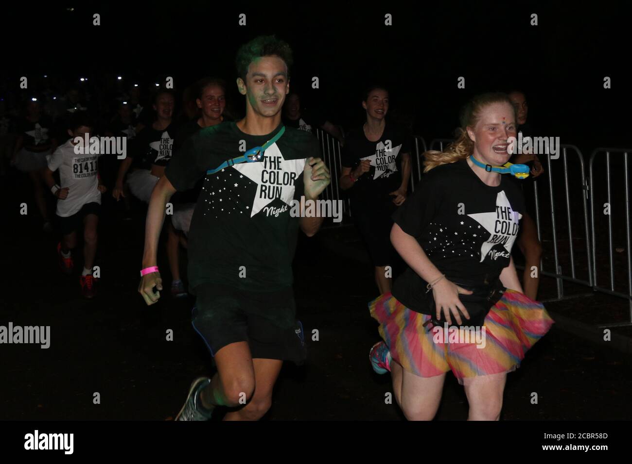 The Color Run Night in Sydney, NSW, Australia Stock Photo - Alamy