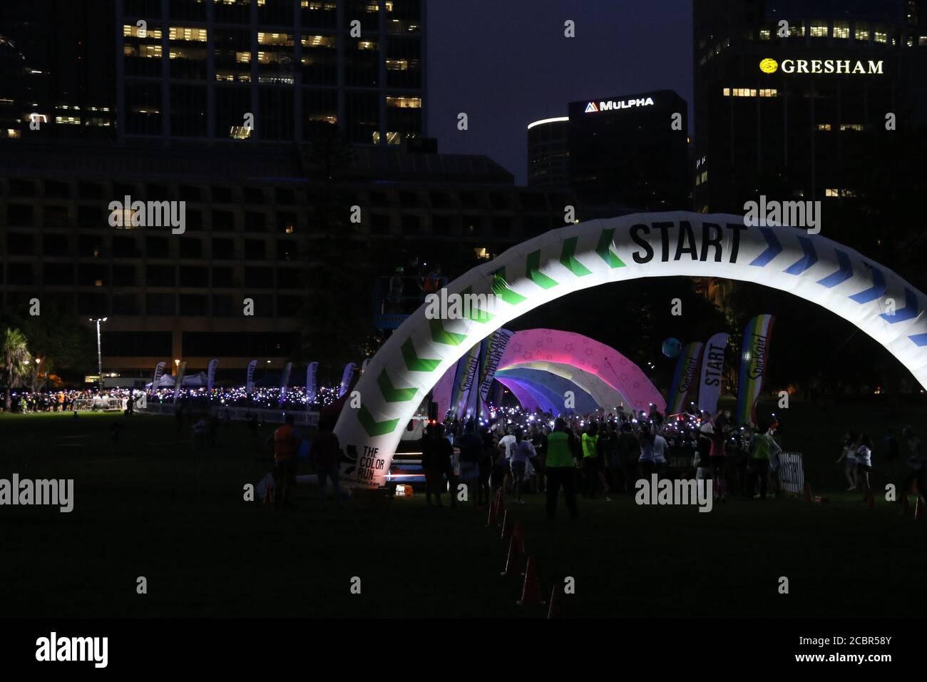 The Color Run Night in Sydney, NSW, Australia Stock Photo - Alamy