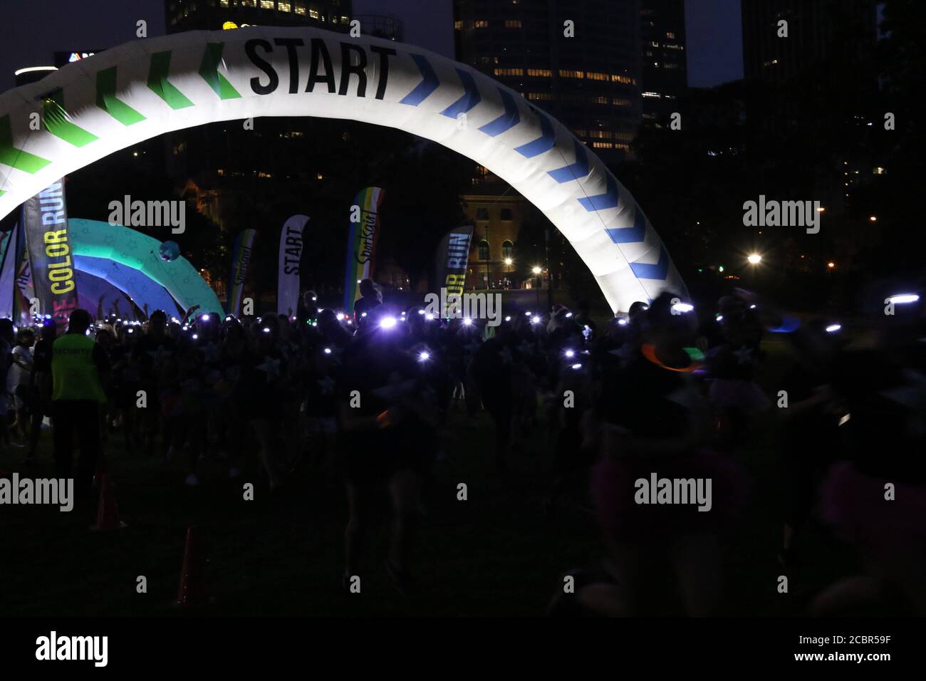 The Color Run Night in Sydney, NSW, Australia Stock Photo - Alamy