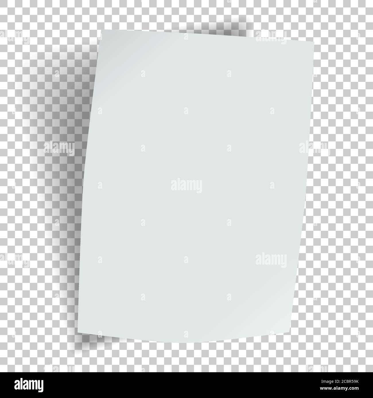 Sheet of paper with a bend and shadow. Vector illustration Stock Vector ...