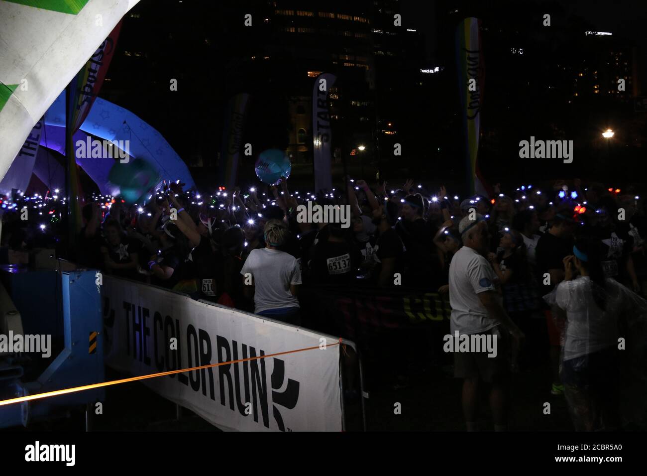 The Color Run Night in Sydney, NSW, Australia Stock Photo - Alamy