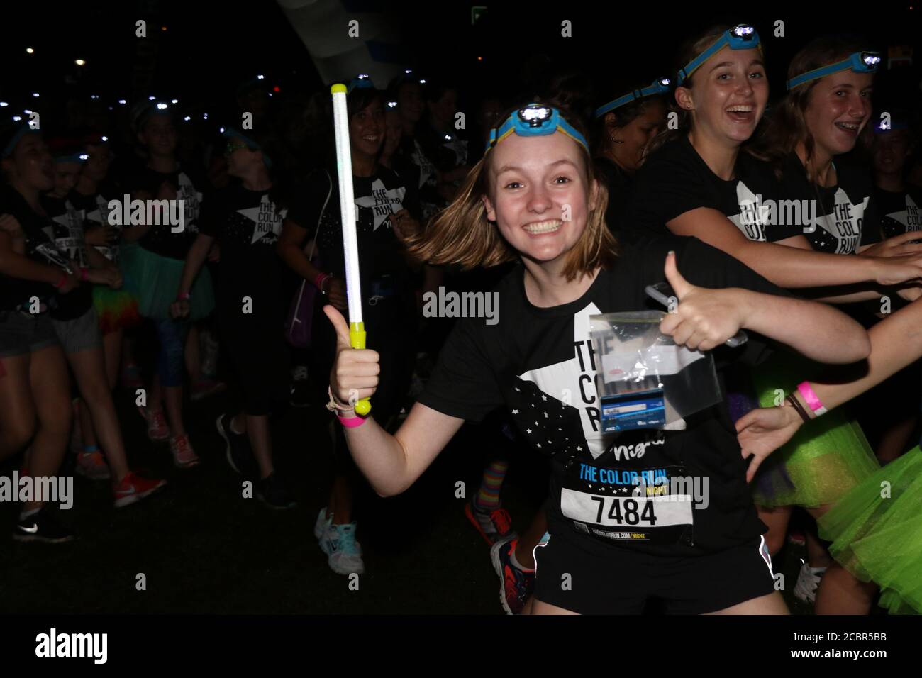 The Color Run Night in Sydney, NSW, Australia Stock Photo - Alamy