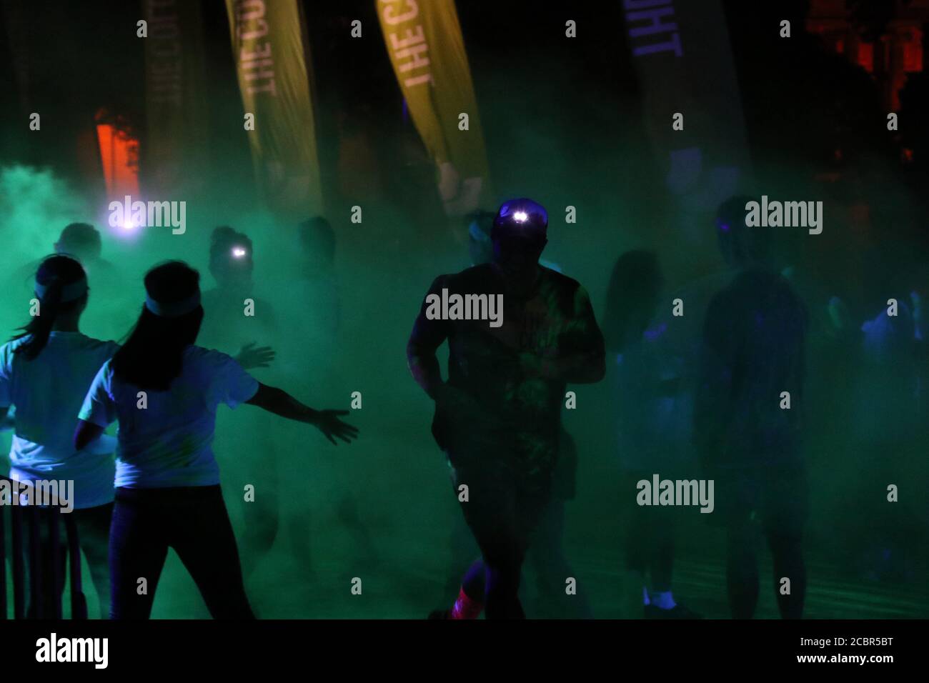 The Color Run Night in Sydney, NSW, Australia Stock Photo - Alamy