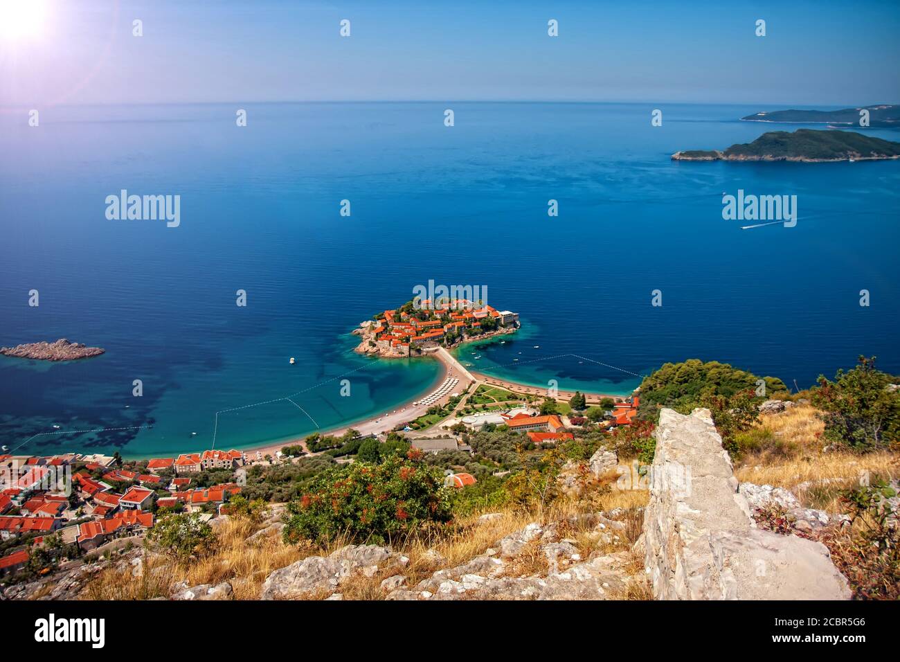Rafailovici Sveti Stefan Stock Photo - Alamy