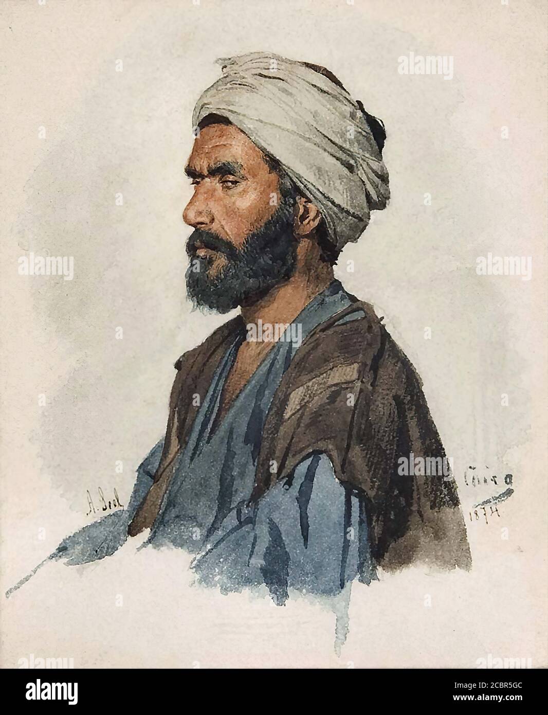 Seel Adolf - Orientalisches PortrÃ¤t 2 - German School - 19th Century ...