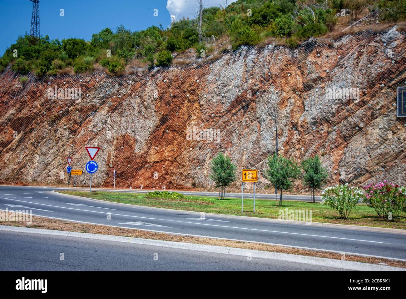 Montenegro road sign hi-res stock photography and images - Alamy