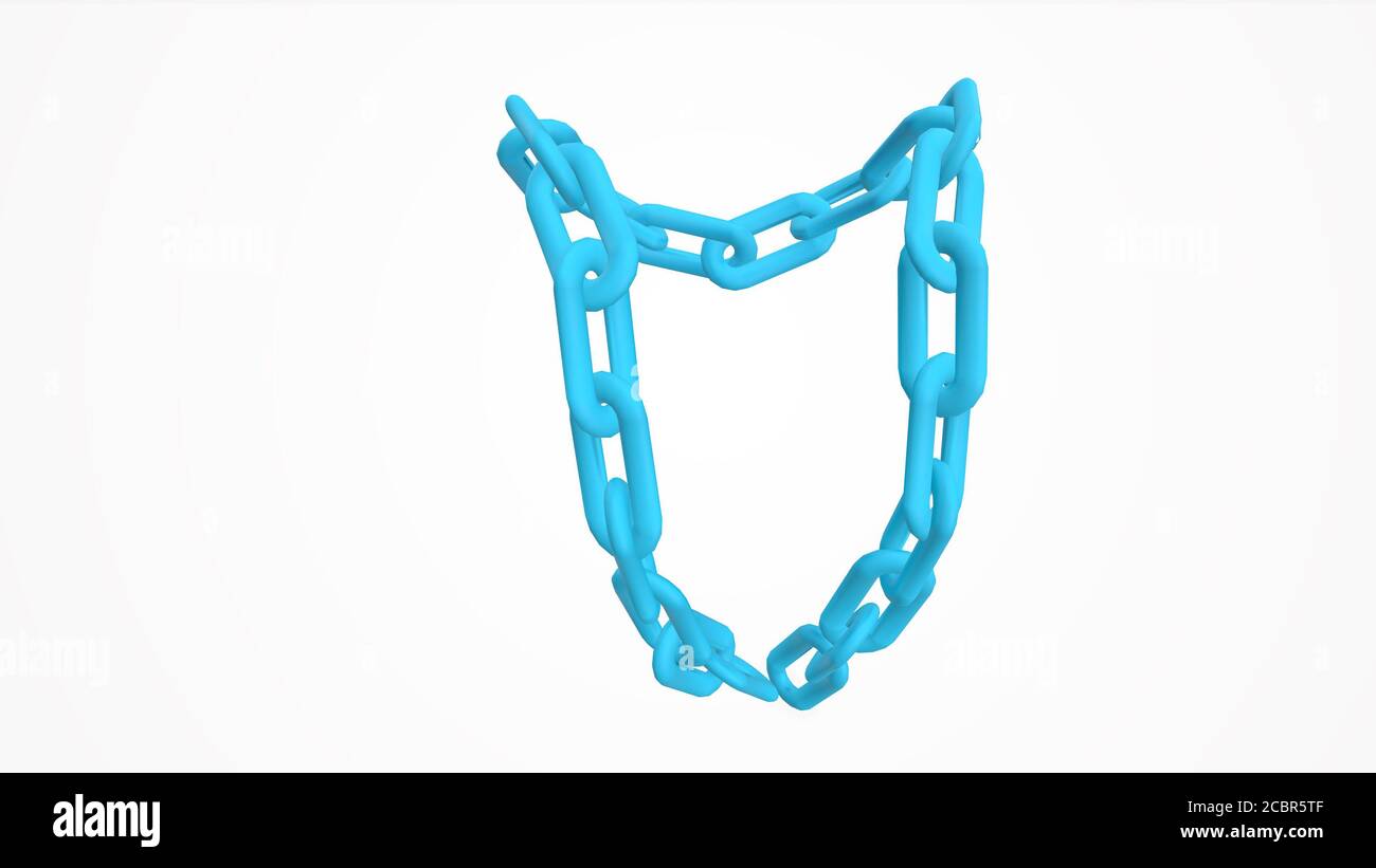 3d render colorful Chain links isolated on white background Stock Photo ...