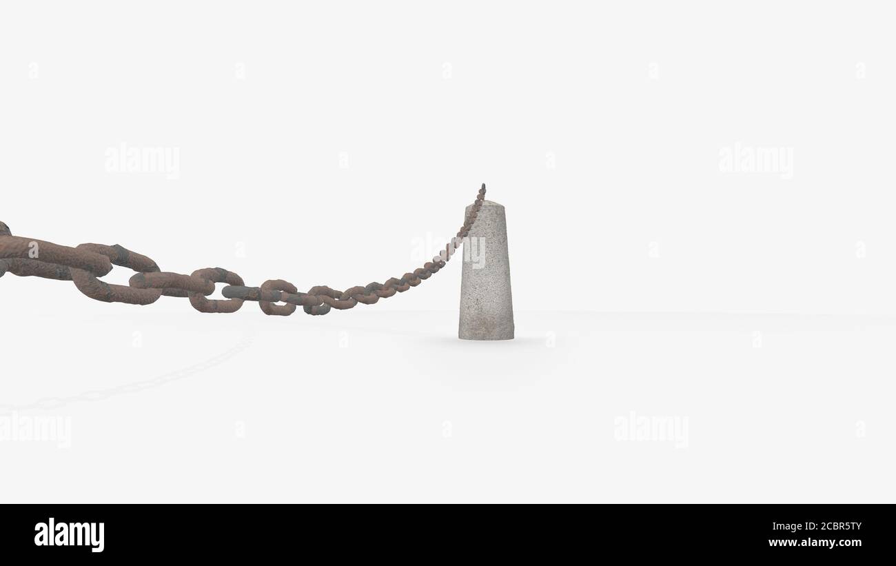 3d render Rusty Chain links isolated on white background Stock Photo ...