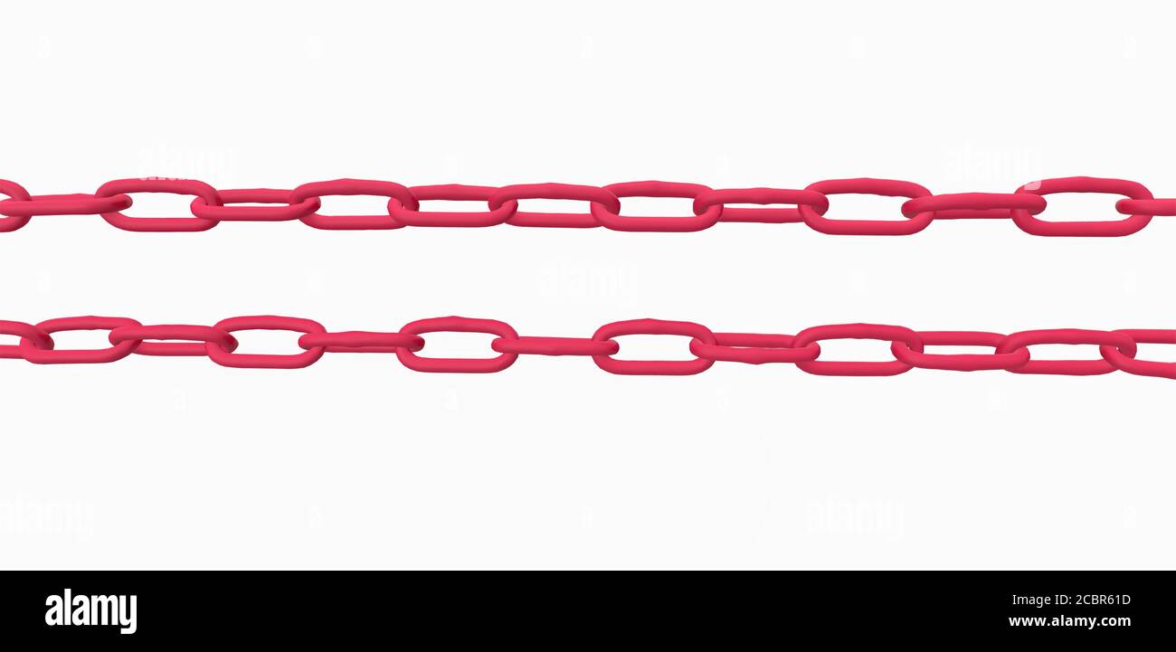 3d render colorful Chain links isolated on white background Stock Photo ...