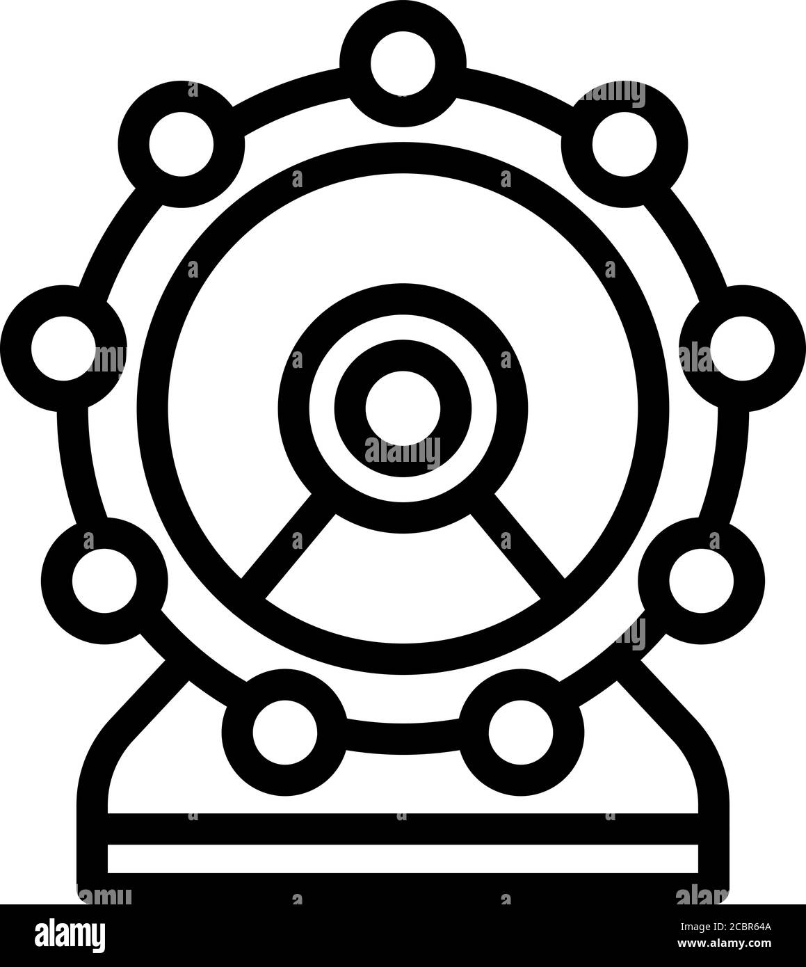 Ferris wheel icon, outline style Stock Vector Image & Art - Alamy