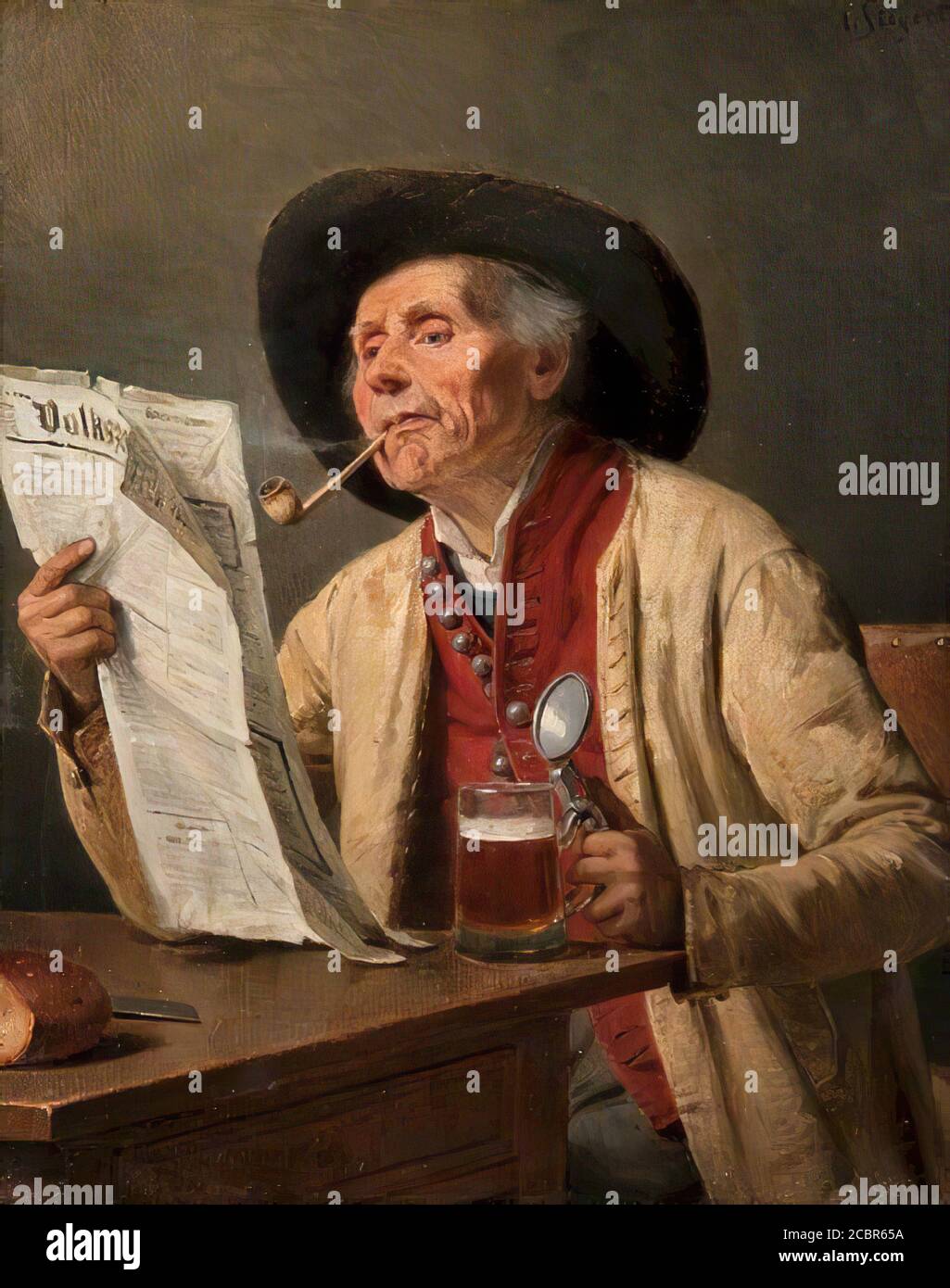 Siegert August Friedrich - a Village Politician - German School - 19th ...